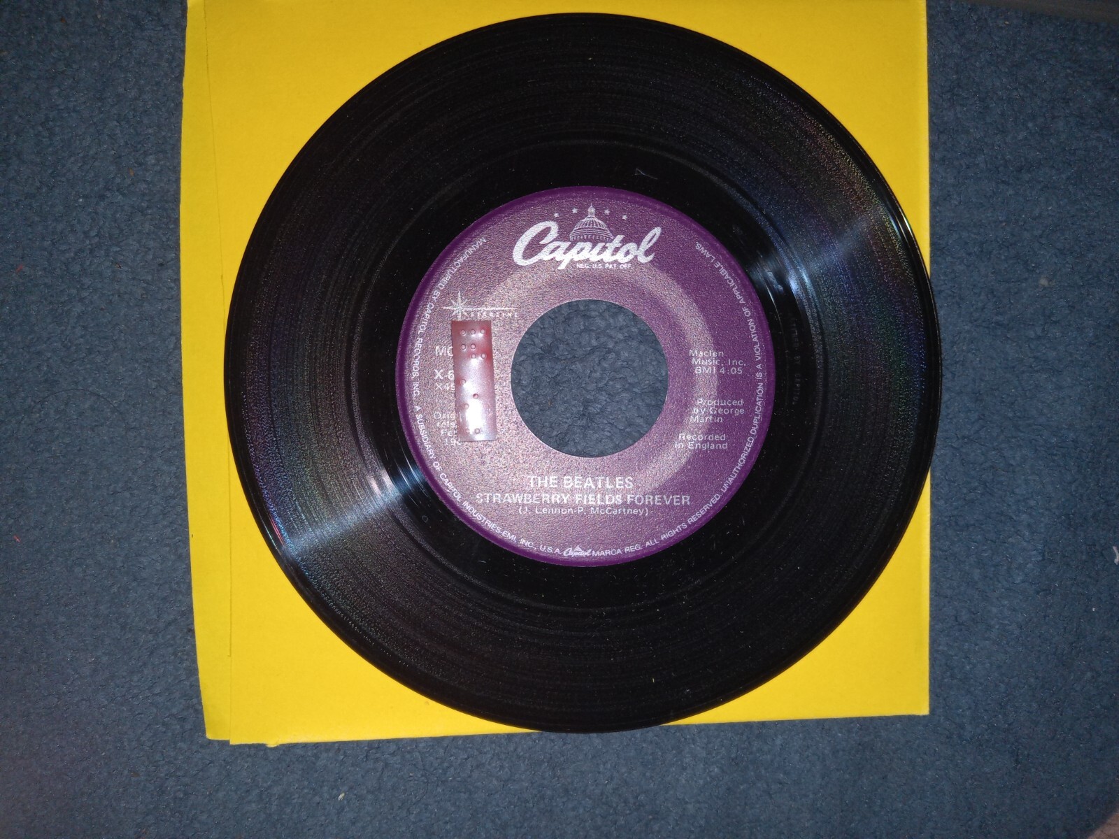 Beatles strawberry fields forever 45 rpm record | eBay