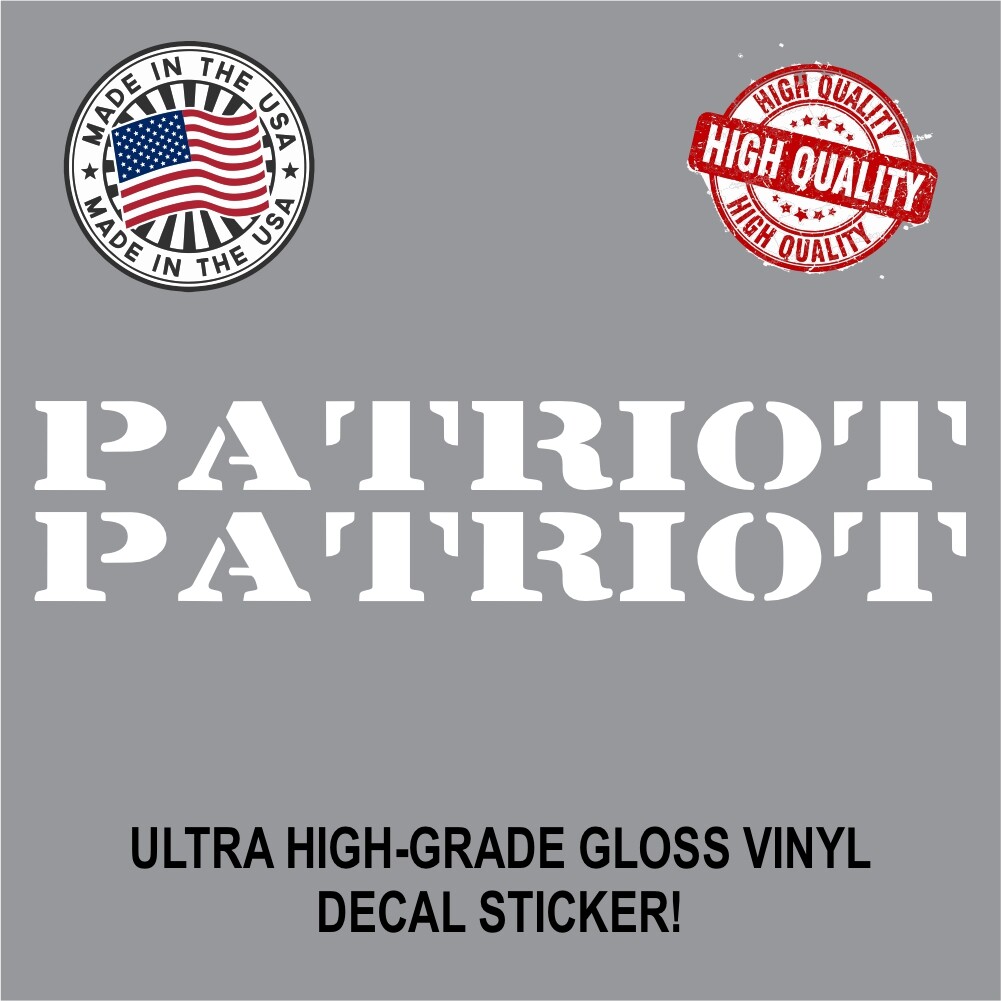 PATRIOT White Hood Side Decal Stickers For Jeep Patriot All Models | eBay
