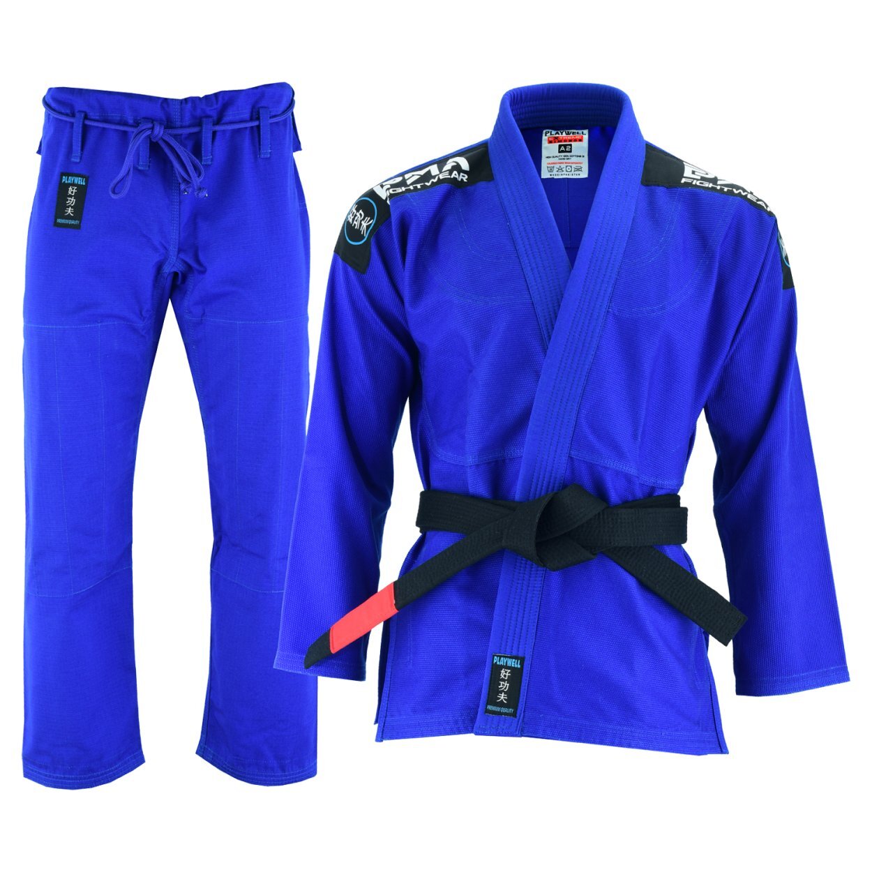PMA Pearl Weave BJJ Gi Blue Uniform Martial Arts JIu Jitsu Suit Ju ...