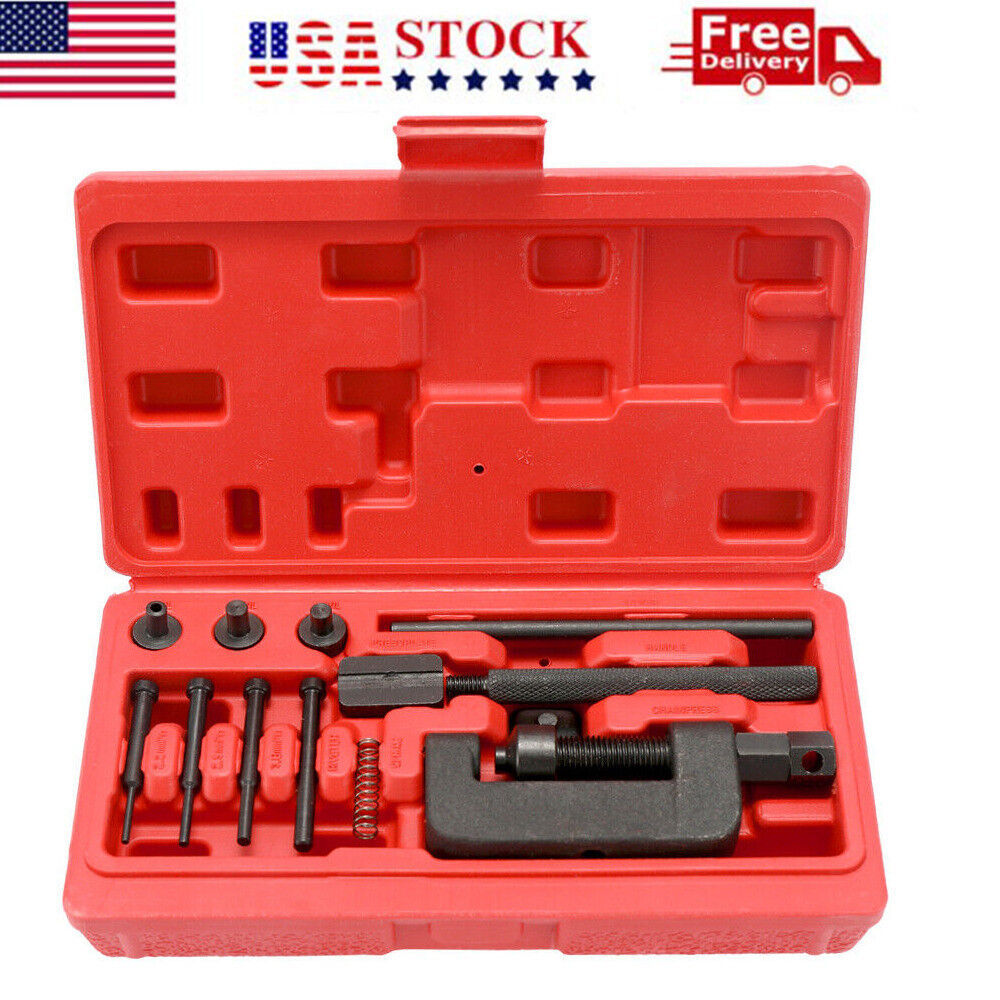 Motorcycle Bike Chain Breaker Splitter Link Riveter Set Riveting Tool ...