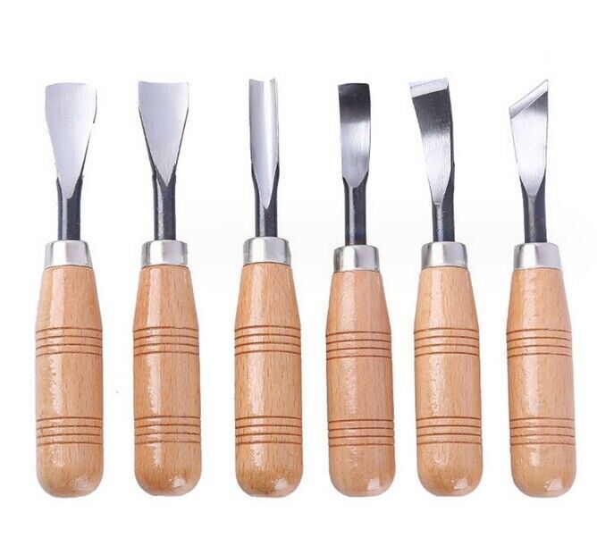 6pc/Set Chisel Tool Professional Woodworking Detail Chisel Wood Carving ...