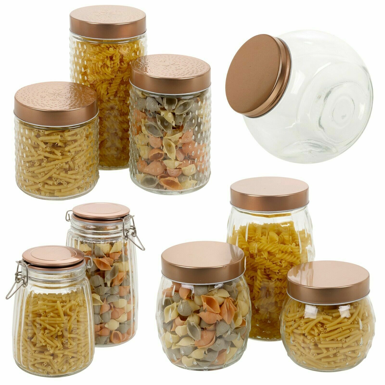 Hermetic Air Tight Preserve Jars Glass Food Kitchen Storage Pasta ...