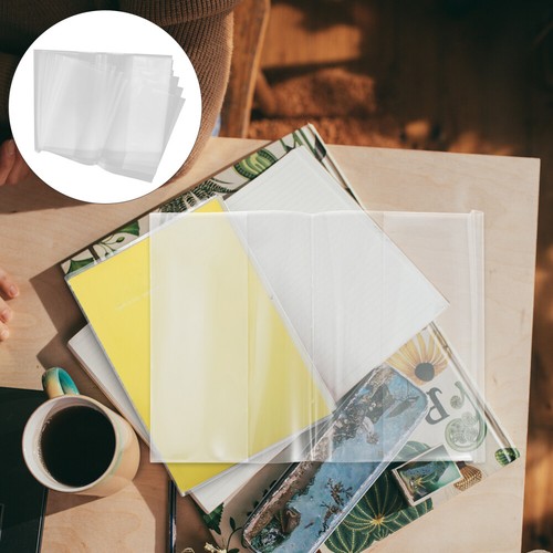 10 Pcs Book Covers Sleeve Clear Notebook Reusable Case Student ...