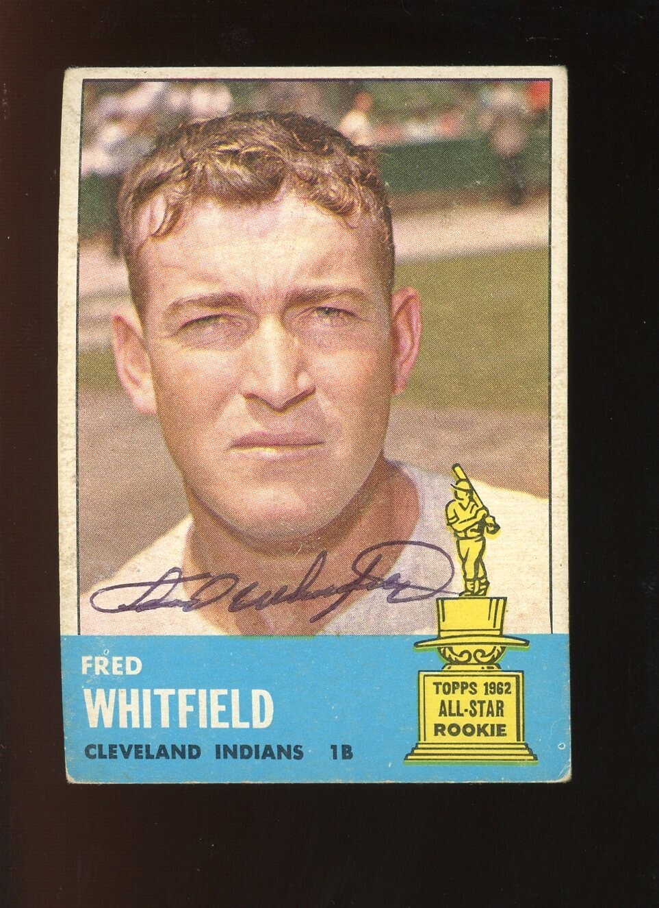 Fred Whitfield Hand Signed 1963 Topps #211 Cleveland Indians ...