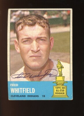 Fred Whitfield Hand Signed 1963 Topps #211 Cleveland Indians ...