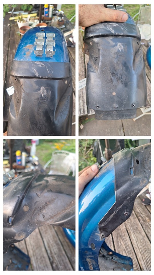 Harley Front Rear Fender Fenders 93 XL 883 1200 Dyna FXR Blue Flake ...