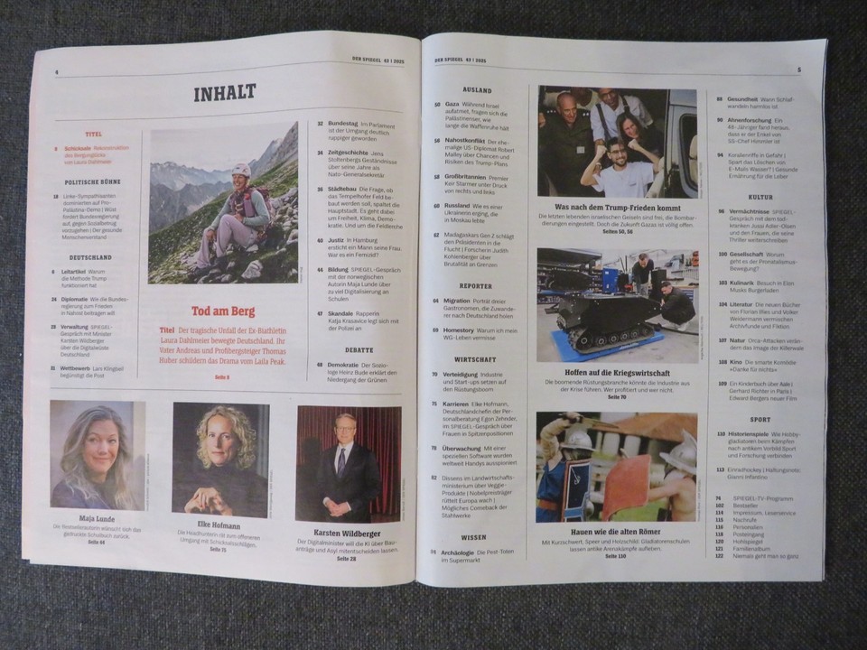 Der Spiegel 17.10.2025 Laura Dahlmeier Maja Lunde Ahnenforschung Hedwig ...