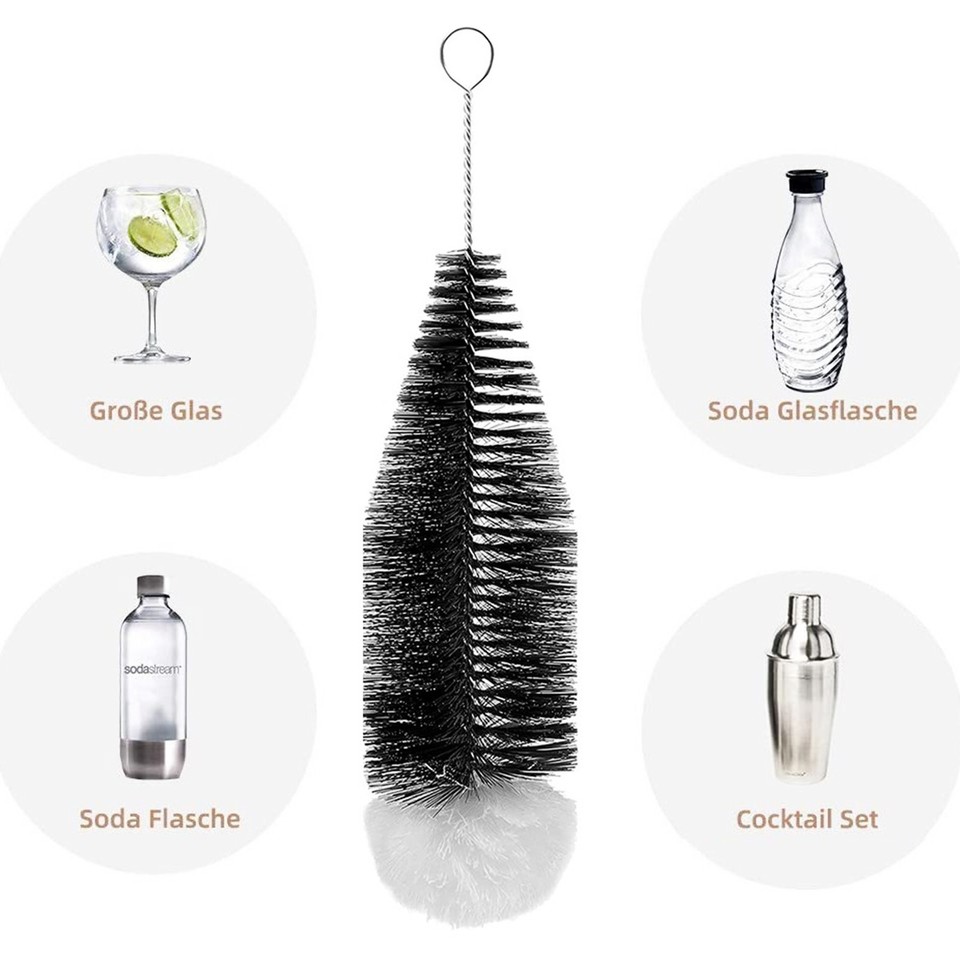 Cotton Thread Bottle Scrubber Soft Bristle Brush Gentle Bristled Soda ...