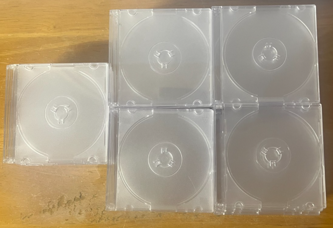 NEW Lot of 50 Mini Slim 3.5" Single Poly CD Cases for 3" (8MM) Mini ...