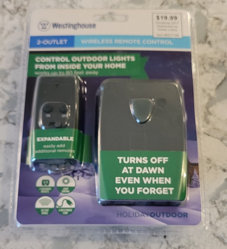 NEW Westinghouse 2 Outlet Wireless Remote Control Christmas Outdoor ...