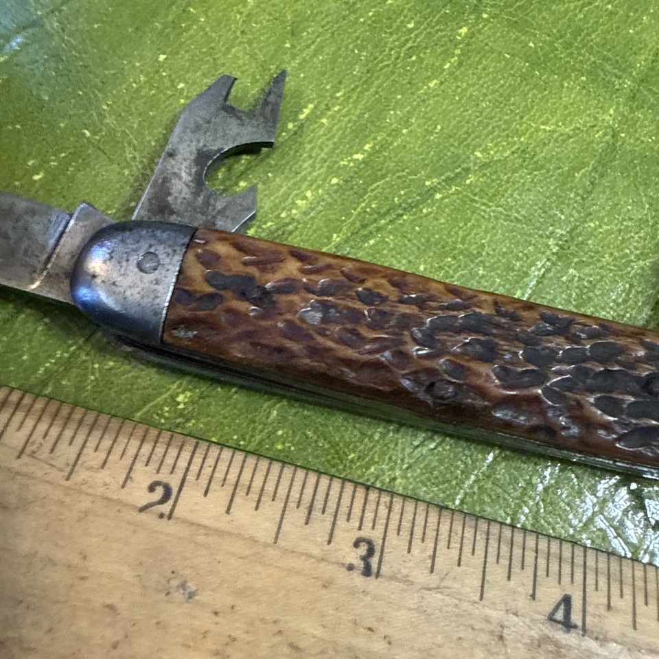 Vintage Knife Richartz SOLINGEN GERMANY Scout Pocket Knife jigged handles | eBay