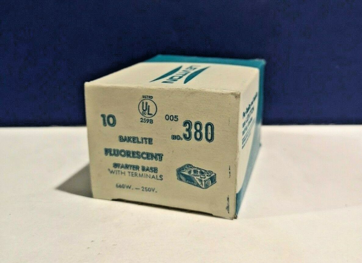 LEVITON Fluorescent Starter Base with Terminals 660W 250V 380 UL NEW ...