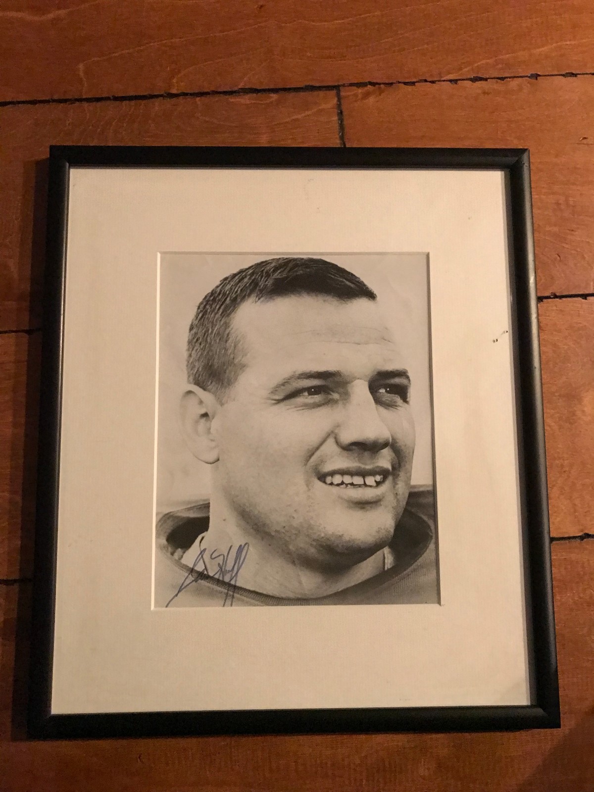 SAM HUFF Signed Autograph 8X10 PHOTO MATTED & FRAMED NEW YORK GIANTS ...