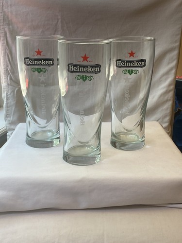 Set of 3 Heineken Pilsner Beer Glasses | eBay