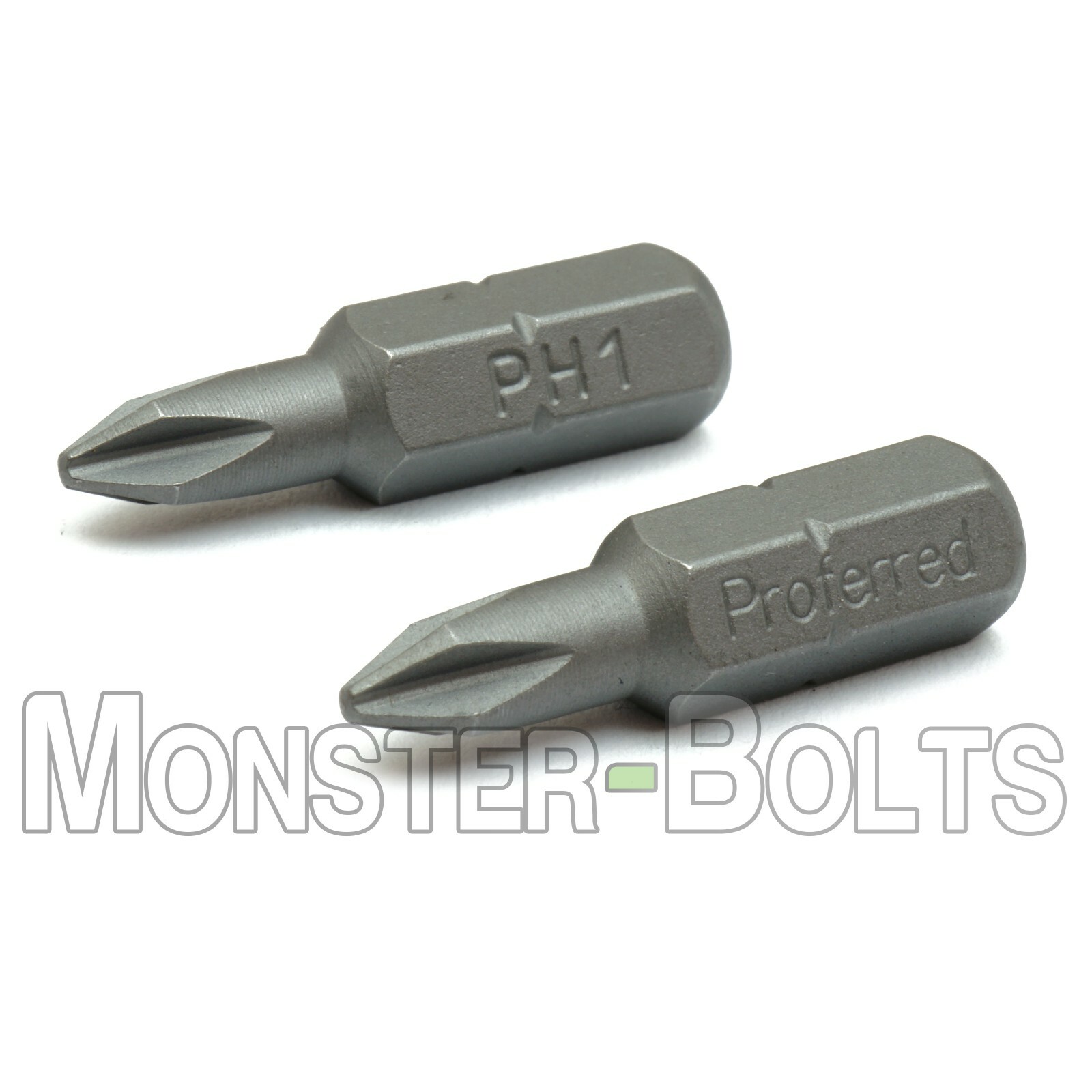 Phillips Insert Drive Bits 1/4" Hex Shank, S2 Steel - Size PH1 PH2 or ...