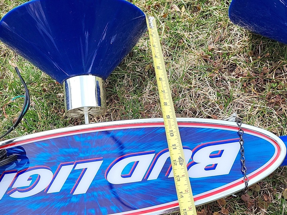 Bud Light Blue Pool Table Hanging Light, Large Pool Table Beer Light ...