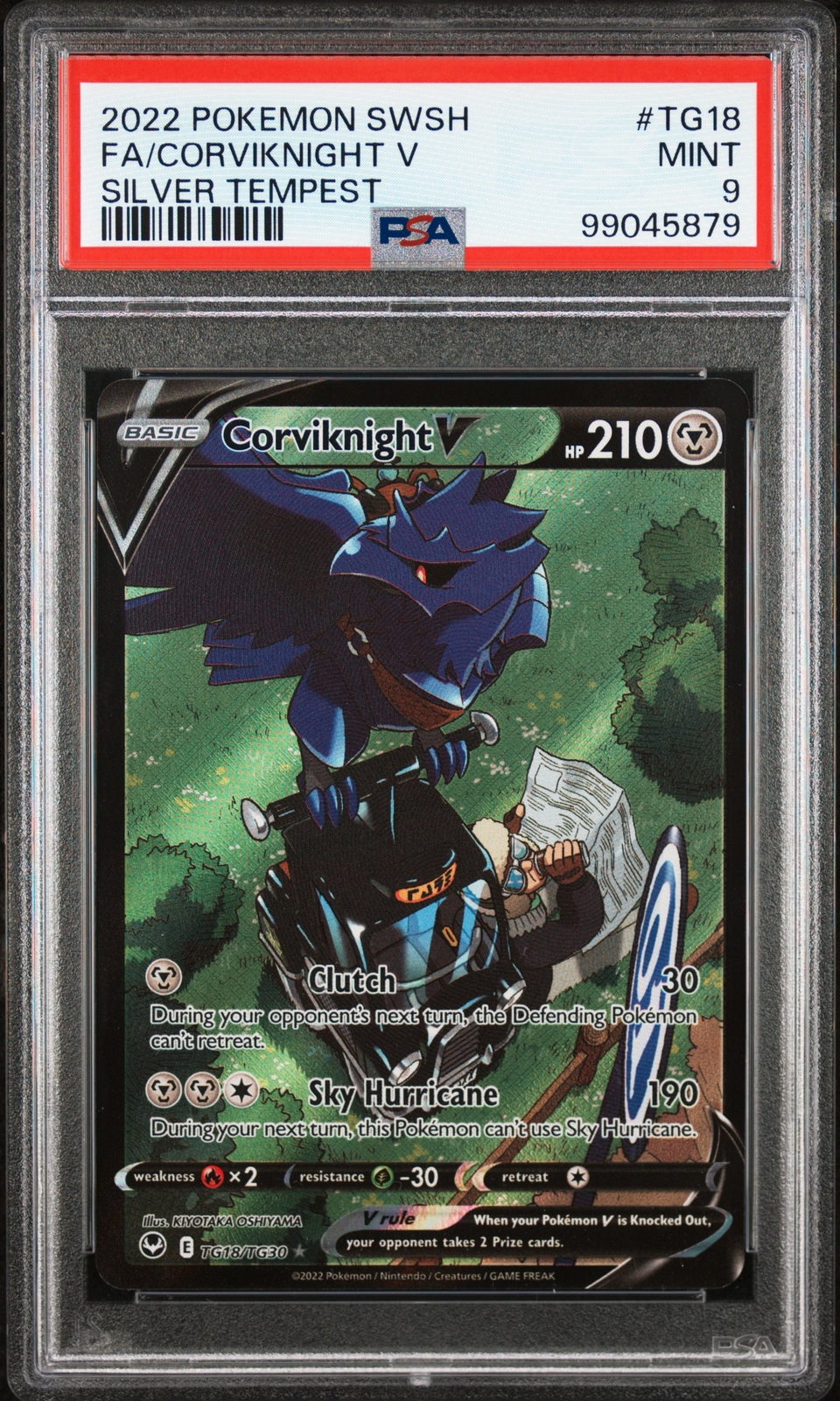 PSA 9 Corviknight V Silver Tempest #TG18 2022 Pokemon Silver Tempest ...