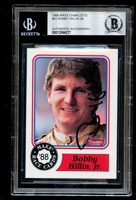 Bobby Hillin Jr. #52 signed autograph auto 1988 MAXX Charlotte NASCAR ...