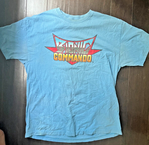 Lt Blue Capcom Bionic Commando Logo Short Sleeve Adult XL T-Shirt ...