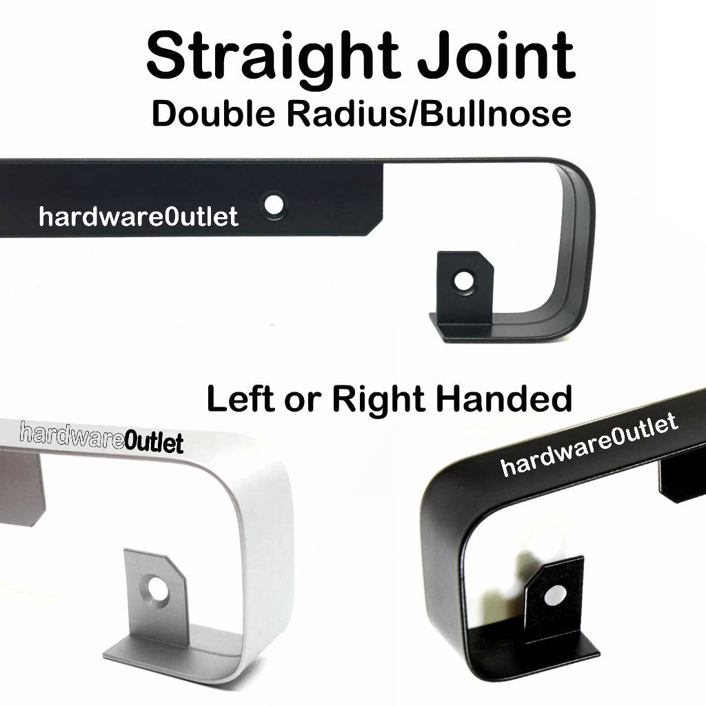 WORKTOP STRIPS Edge Trim End Cap Corner Straight Joint Black or Silver ...