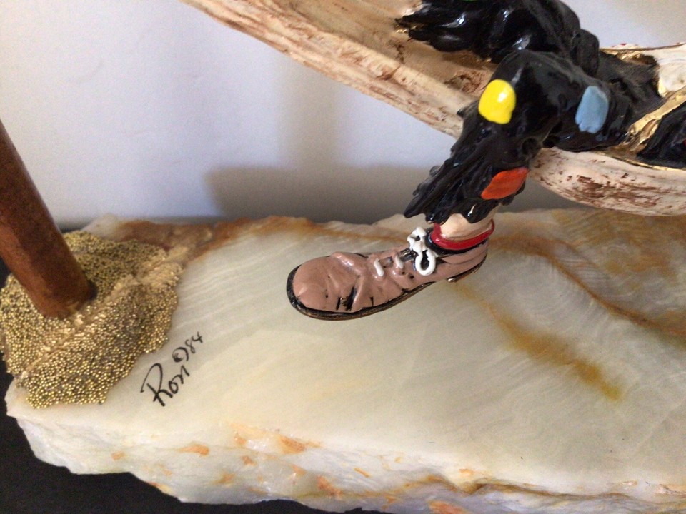 VTG 1984 RON LEE SIGNED * HOBO JOE CLOWN* ASLEEP IN HAMMOCK SCULPTURE ...