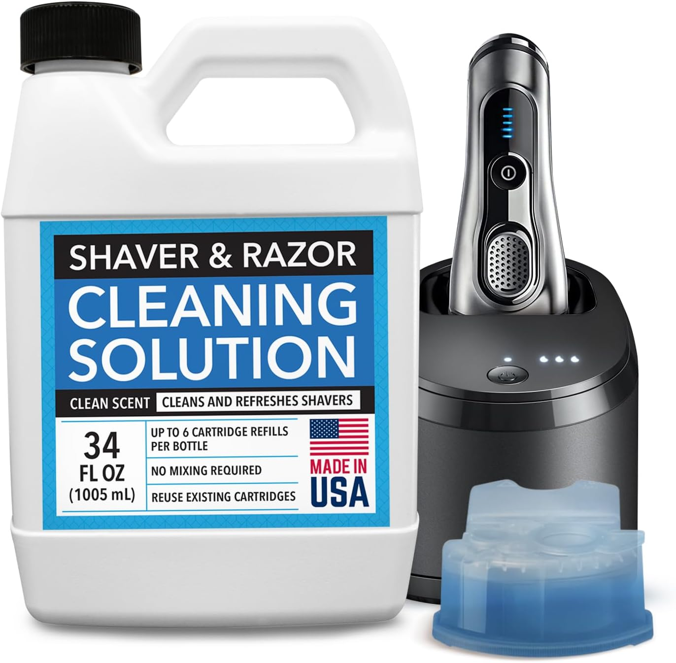 Electric Shaver Cleaning Solution for Braun Clean & Renew Refill ...