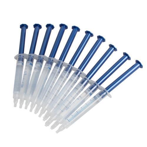 10pcs Dental White GEL TEETH WHITENING KIT +1 Light+ 2 Mouth Tray+ 1 ...