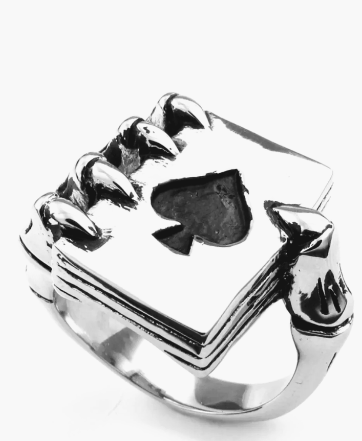 REMEMBER LEMMY ACE OF SPADES RING CLUTCHING THE ACE OF SPADES SALE! | eBay