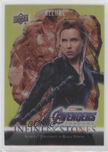 2022 Marvel Allure Gold Reality Stone 43/99 Scarlett Johansson Black ...