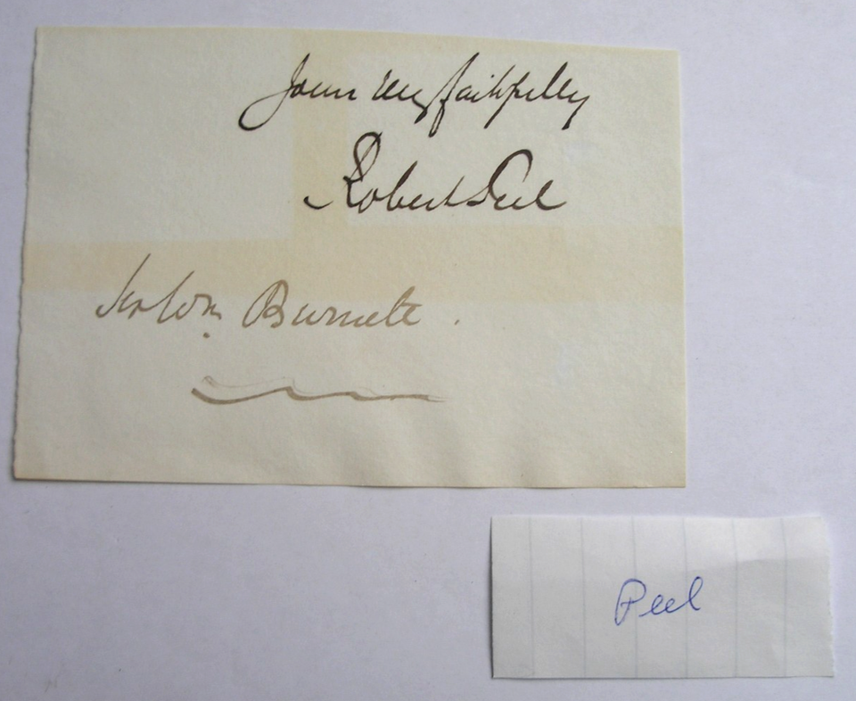 Lot UK British Prime Minister Autograph Signature Peel Gladstone Lamb ...