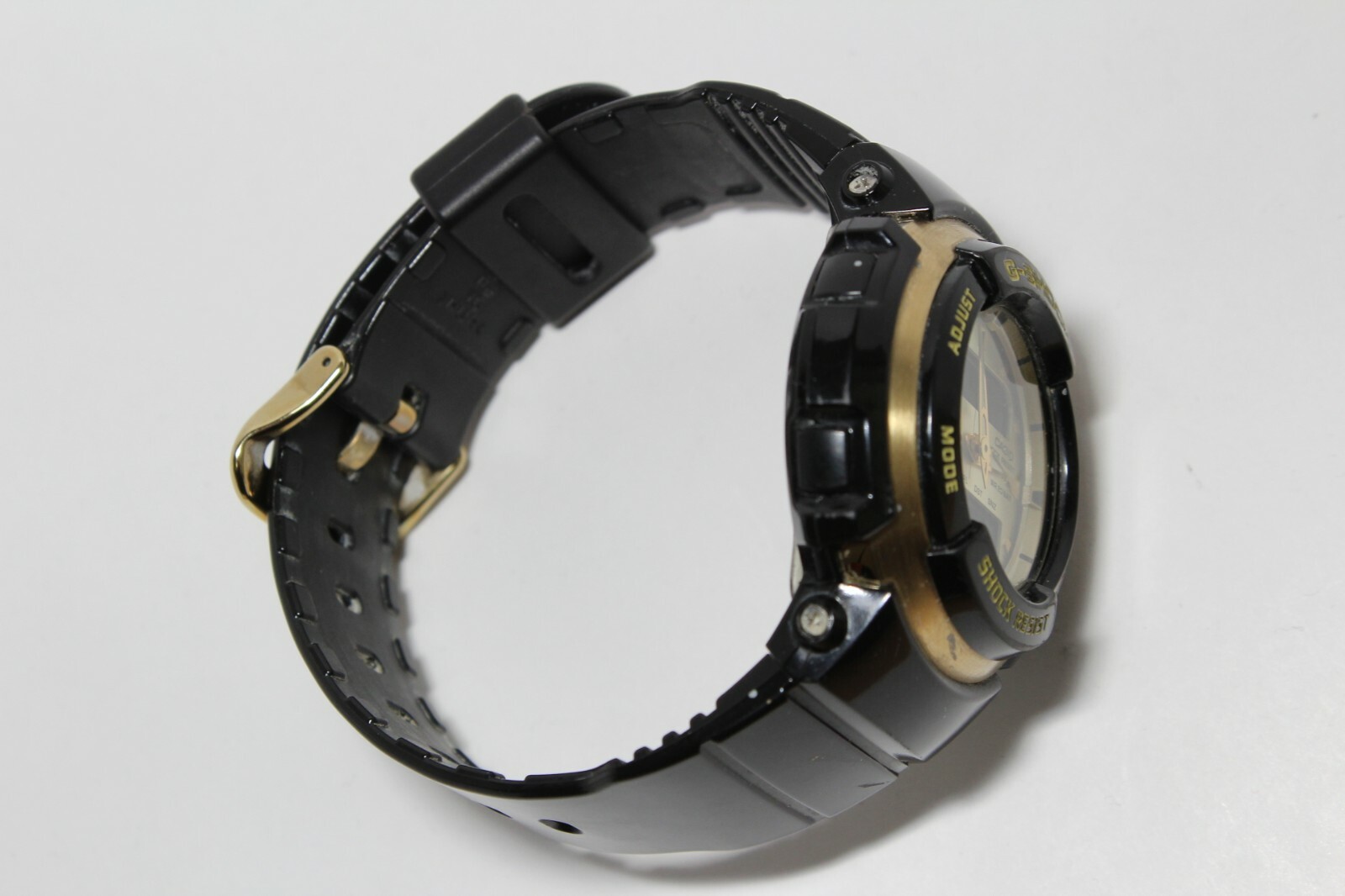 CASIO G-300G Black Gold Digital Analog Motor sport G-Shock resistant ...