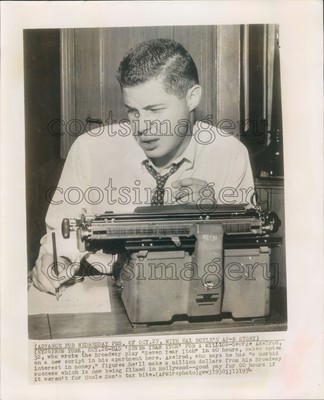 1954 Playwright George Axelrod Using Vintage Royal Typewriter Press ...