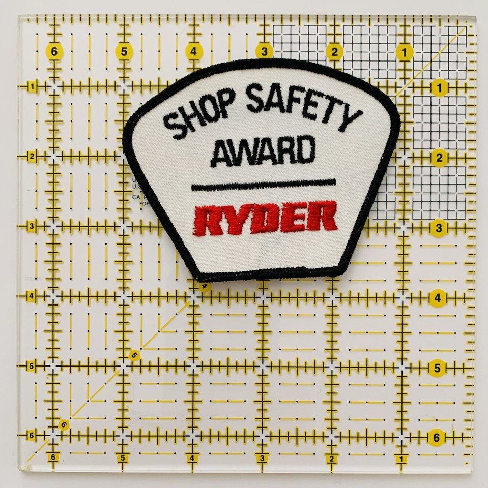 Ryder Trucks Shop Safety Award Patch Ryder Patches Embroidered Iron On ...