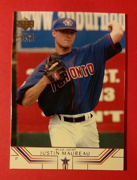 JUSTIN MAUREAU * RC ROOKIE #47 TORONTO BLUE JAYS - 2002 UPPER DECK ...