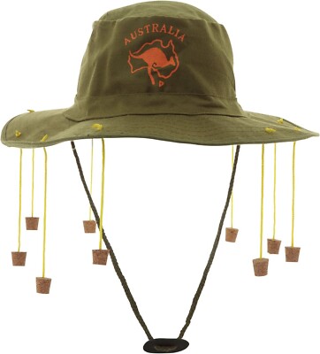Aussie Australian Hat with Corks Fancy Dress Cork Crocodile Dundee ...