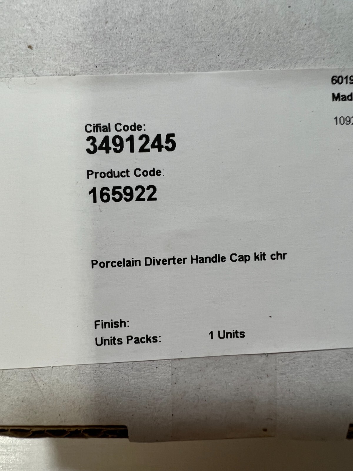 MOEN - 99915 Porcelain DIVERTER HANDLE Cap Kit - New | eBay