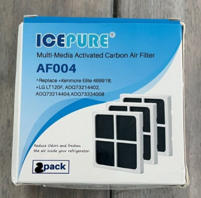 2 pk ICEPURE AF004 Refrigerator Air Filter for LG LT120F / Kenmore ...