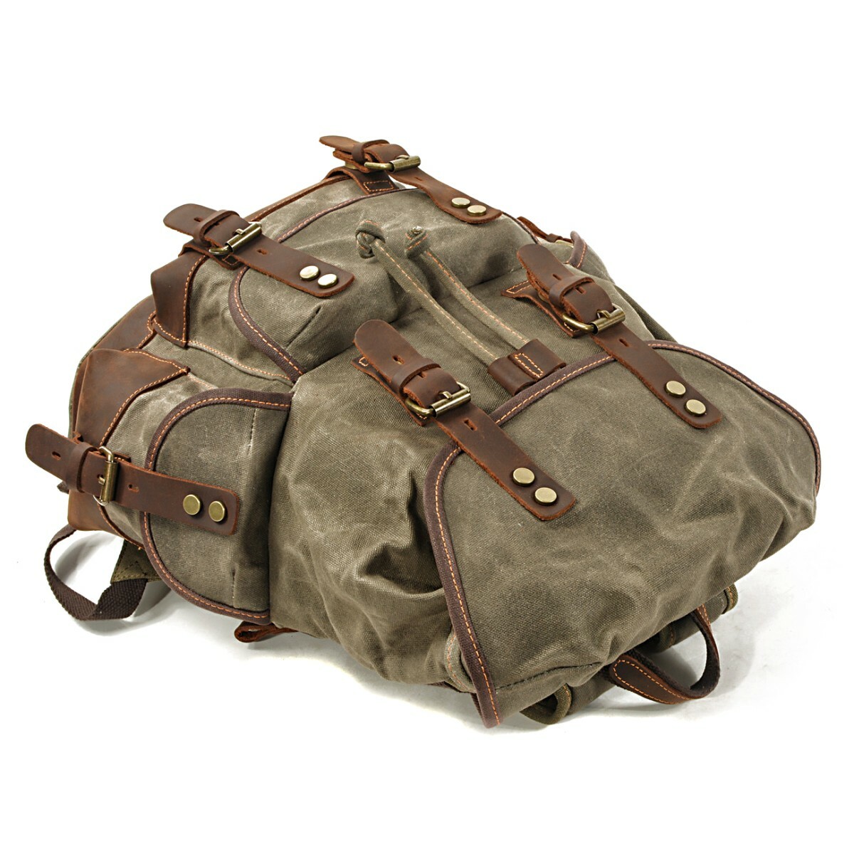 Motorcycle Backpack / Canvas bag Craftride Vintage RG8 20L green | eBay UK