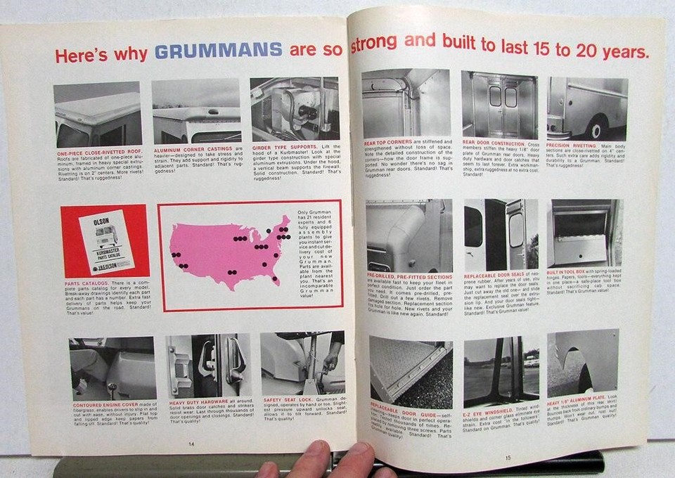 1970s Grumman Aluminum Truck Bodies Brochure Kurbmaster Kurbette Delivery Van | eBay