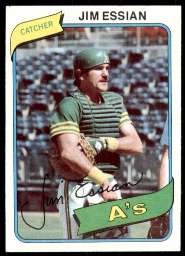 1980 TOPPS JIM ESSIAN . OAKLAND ATHLETICS #341 | eBay