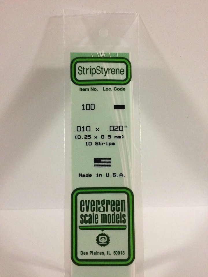 Evergreen Scale Models Styrene Plastic Strip Tubes Angles Rods Scratch ...