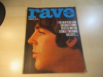 RAVE MAGAZINE JANUARY 1966 PAUL MCCARTNEY COVER BEATLES STONES ELVIS ...
