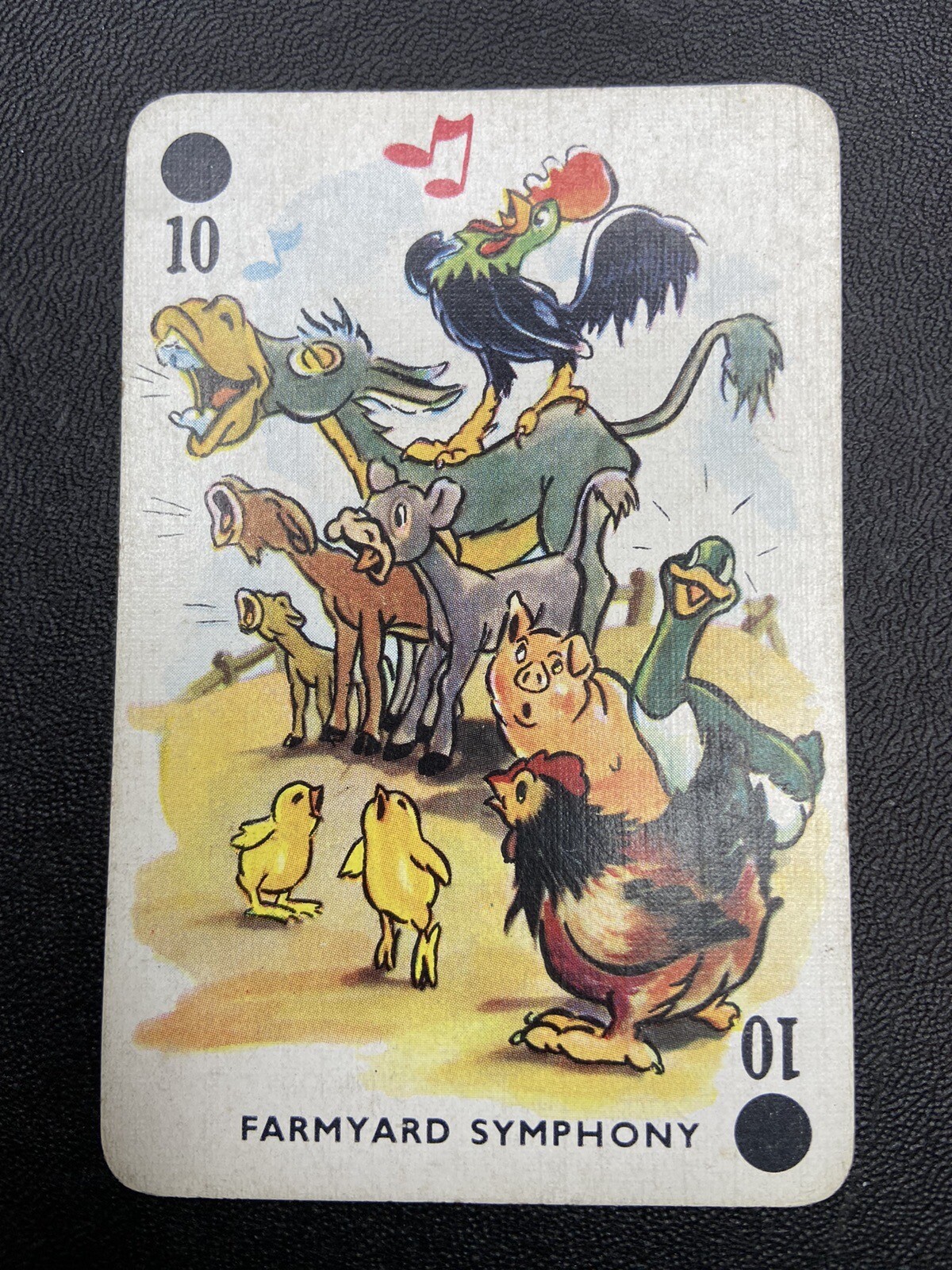 1939 Mickeys Fun Fair Card Rare Disneyana Blue Back Vintage Farmyard ...