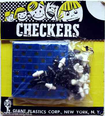Vintage Giant Plastics Checkers, Collectible Travel Edition, NIP ...