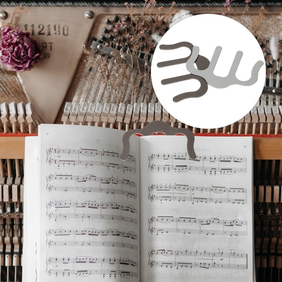 2 Pcs Music Book Clip Page Holder for Holding Open Pages Musical Paper ...