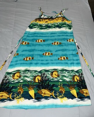 “Whatchamacallit” Island Ocean Theme, Fish, Coral Women S, Light Cotton ...
