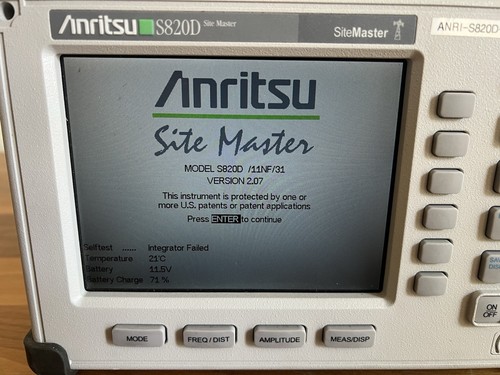 Anritsu S820D 25MHz-20GHz Sitemaster Cable & Antenna Analyzer for PARTS ...