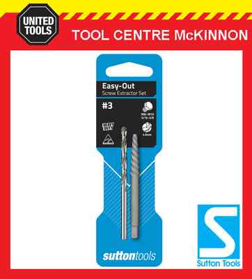SUTTON #1 EASY-OUT SCREW EXTRACTOR WITH DRILL BIT – SUIT M4 – M5 SCREW ...