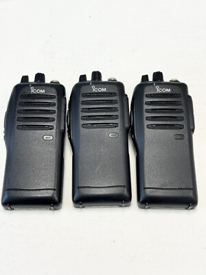 *Lot of 3* ICOM IC-F21 440-470MHz UHF 16CH Two Way Radios- NO BATTERY ...