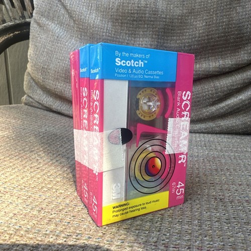 Scream'R Audio Cassette Tapes 3M 45 min Brand New Sealed Lot of 3 | eBay